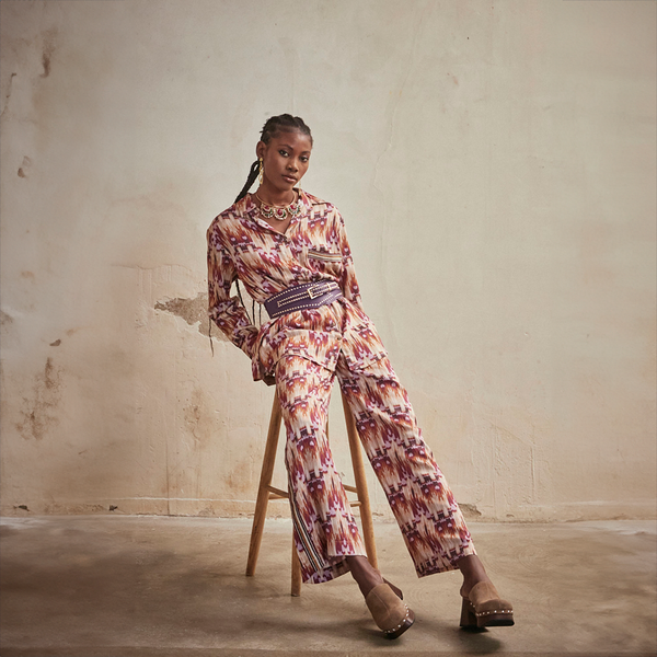 Wine 'Lilo' Trousers by NKN Nekane – Curated Living