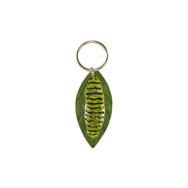 Wooden 'Caterpillar' Keyring by Wildlife Garden of Sweden – Curated Living