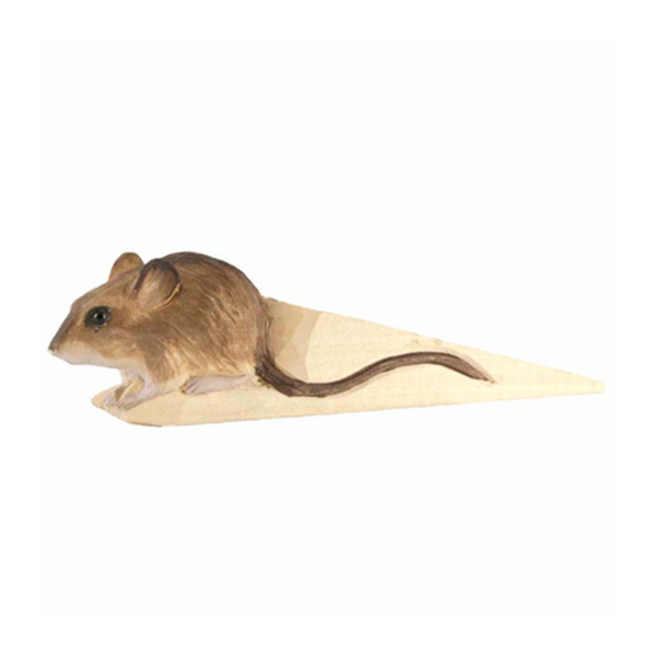 Wooden 'Mouse' Doorstop by Wildlife Garden of Sweden – Curated Living